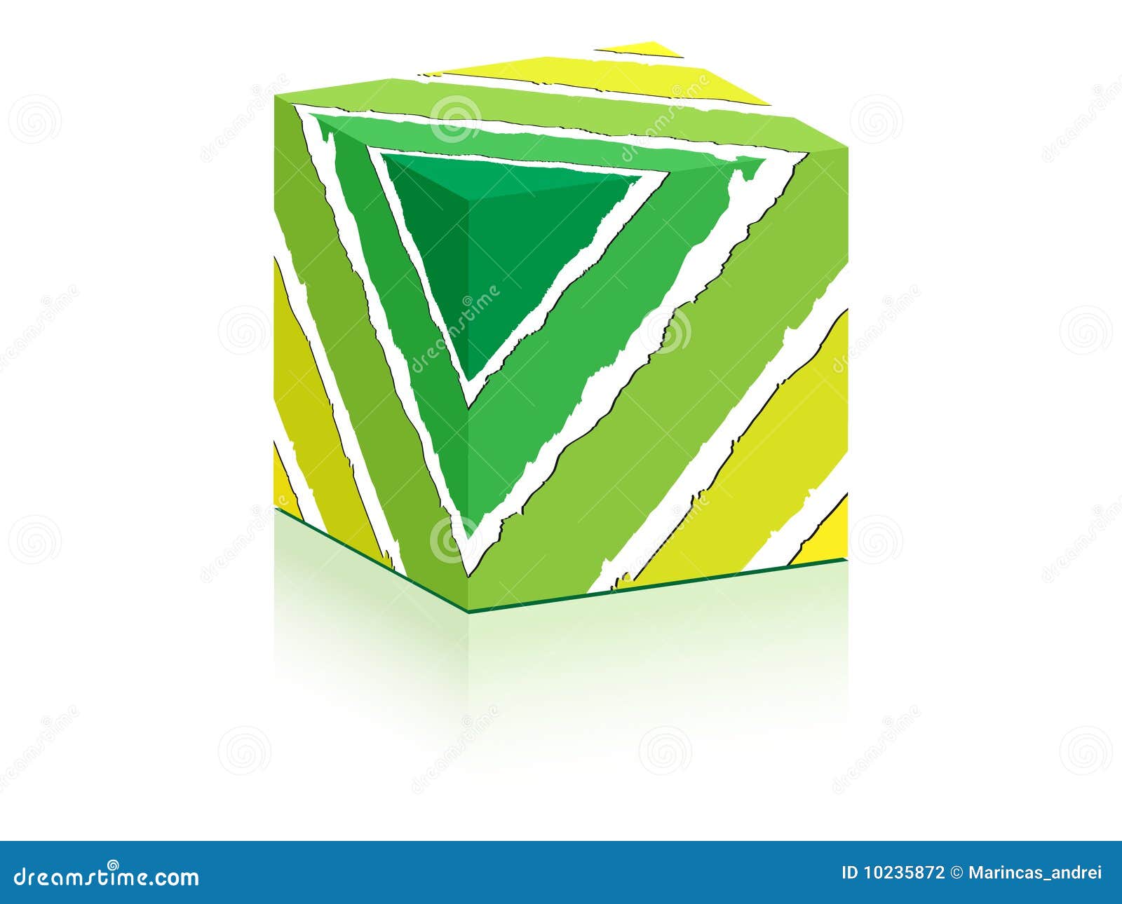 Green box stock vector. Illustration of retail, shadow - 10235872