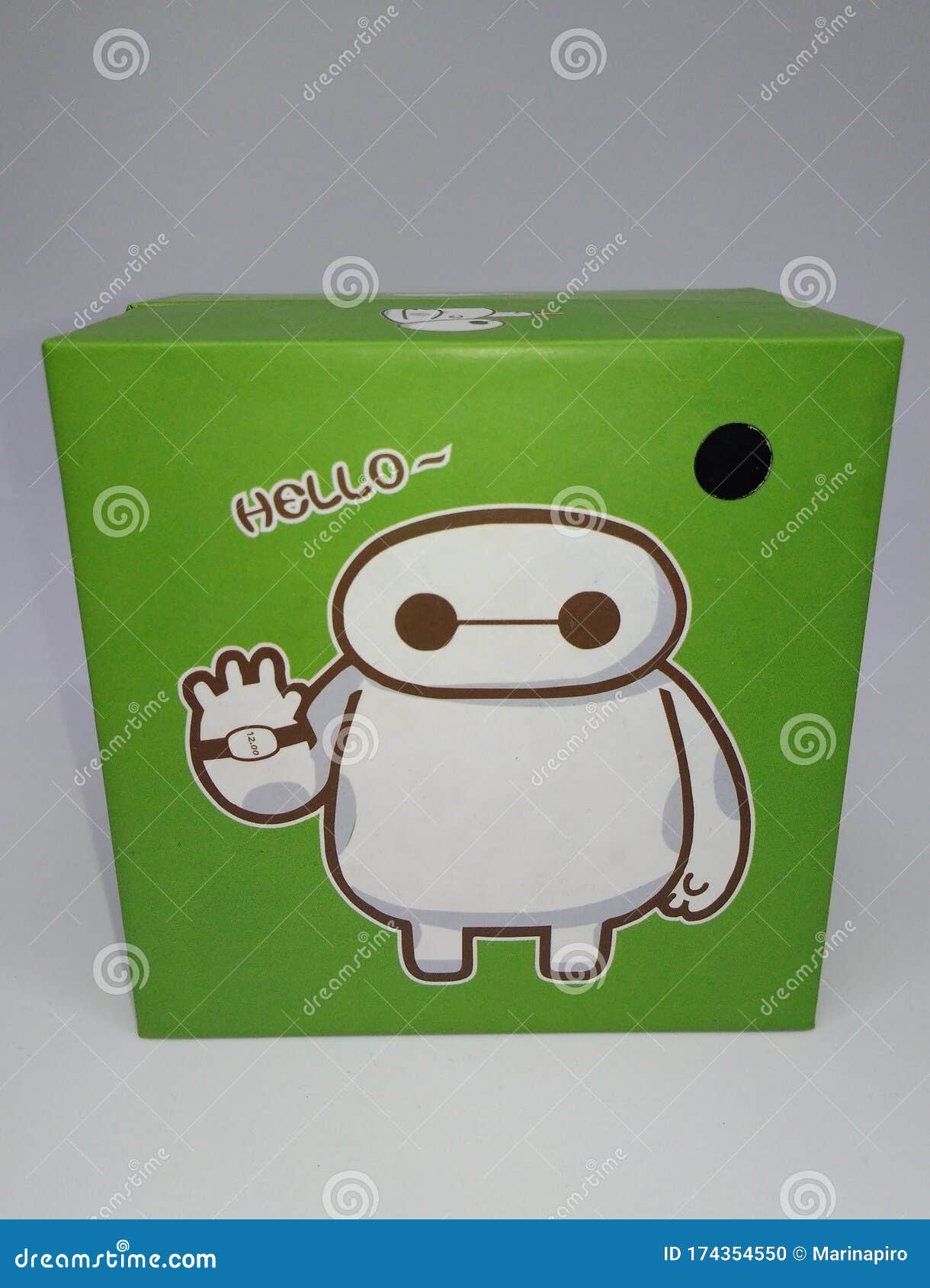 Green box with baymax editorial image. Image of robot - 174354550