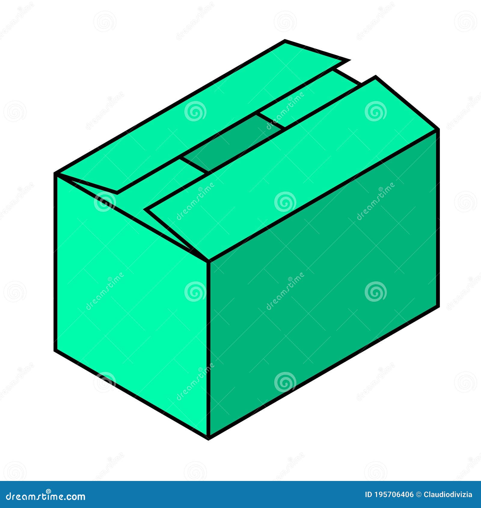 Green box illustration stock illustration. Illustration of green ...