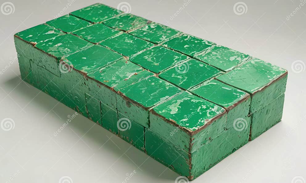A Green Box with a Pattern of Squares on it. Stock Illustration ...