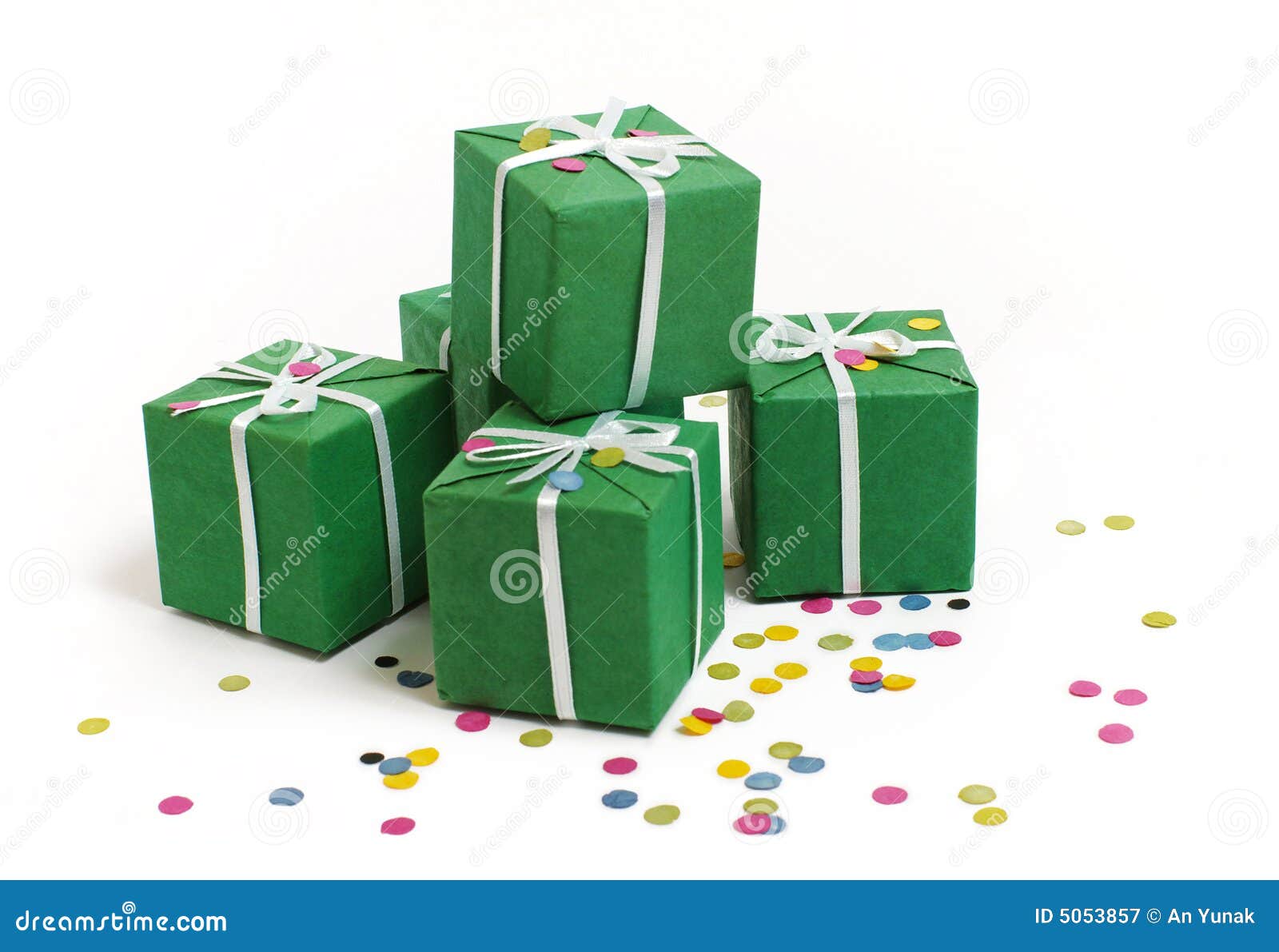 Green boxes stock image. Image of gift, circle, cheerful - 5053857