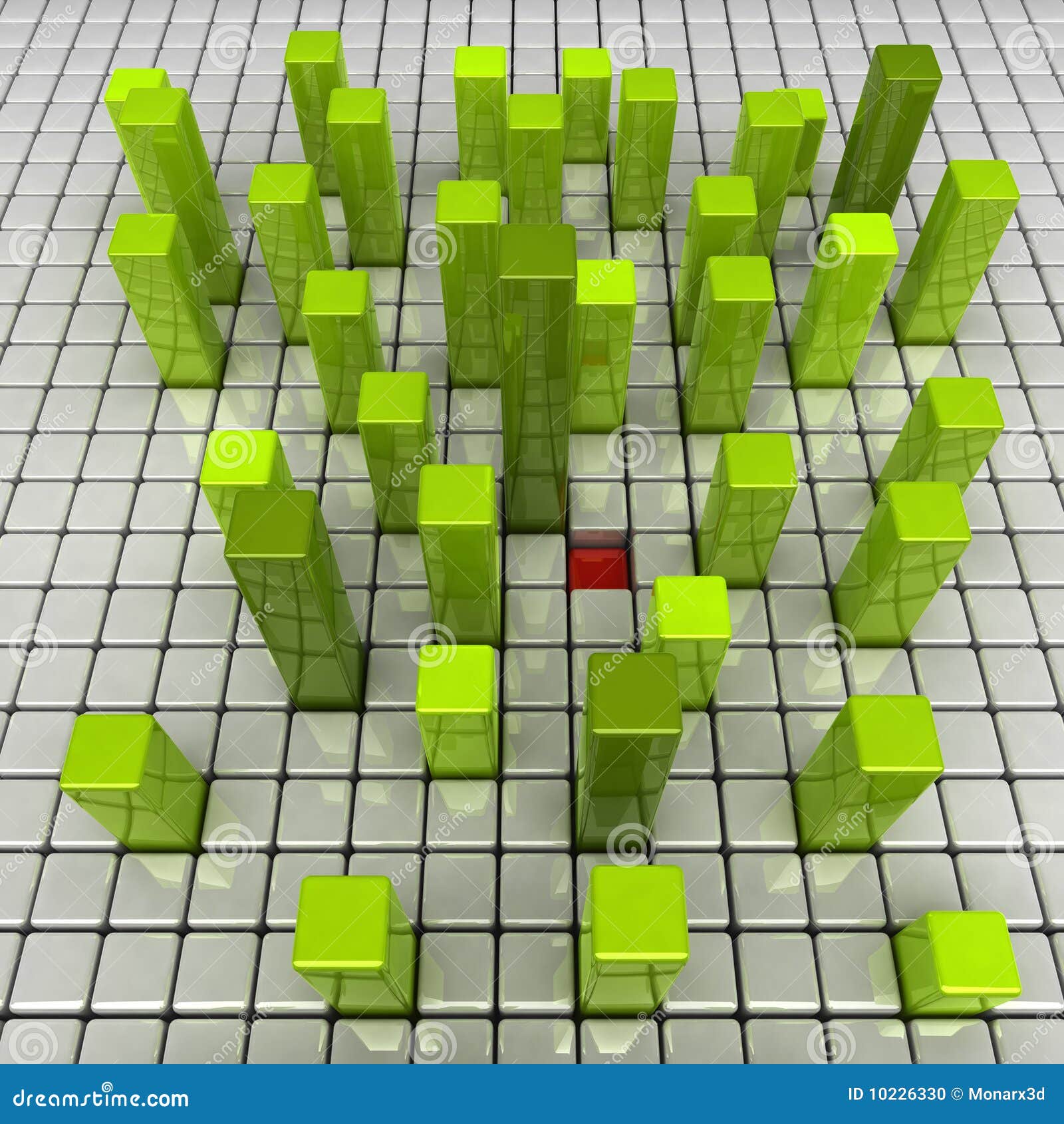 Green boxes and red pit stock illustration. Illustration of colored ...