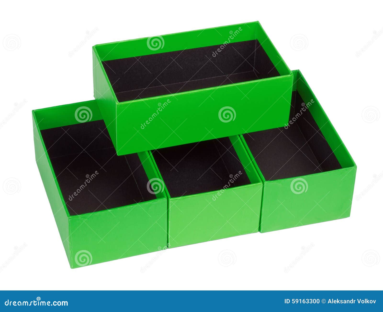 Green Boxes Wish Black Velvet Stock Photo - Image of elegance, empty ...