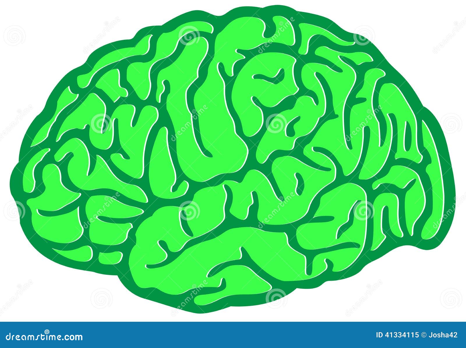Green Brain Environment stock vector. Illustration of organ - 41334115