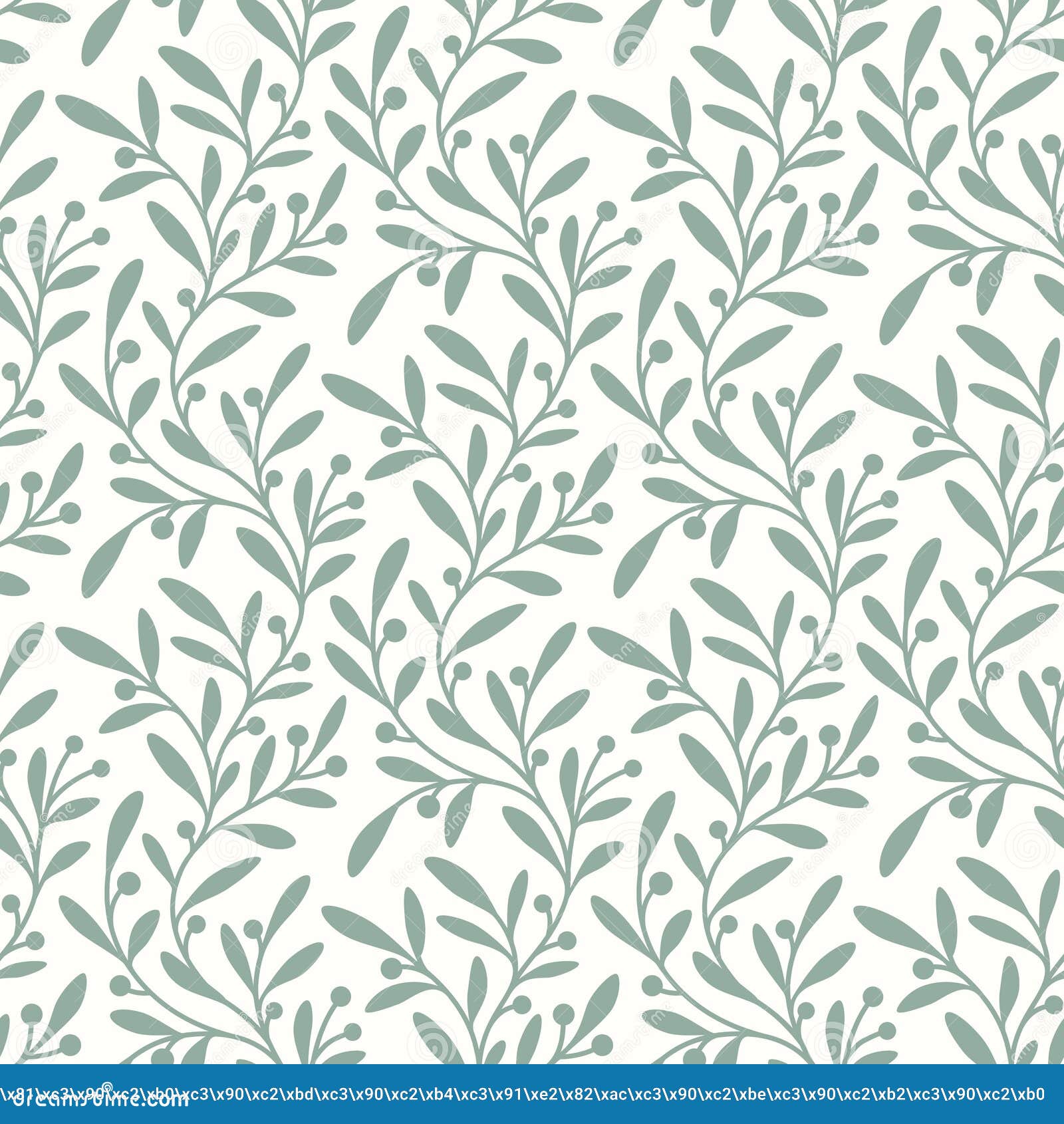 Green Branch. Seamless Pattern Stock Vector - Illustration of cultures ...
