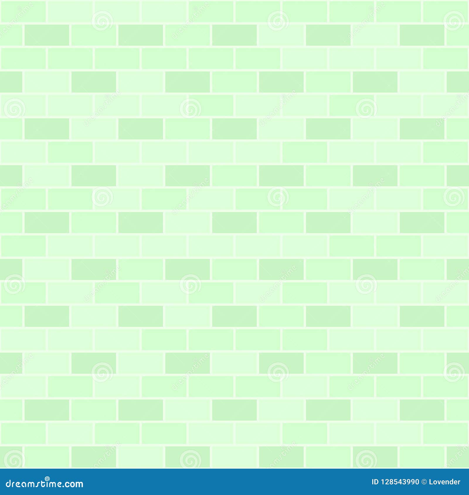 Green Brick Pattern. Seamless Vector Stock Vector - Illustration of ...