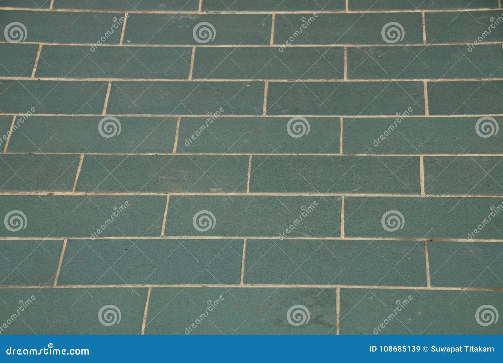 Green Brick Tile Floor in the Temple Stock Image - Image of brick ...