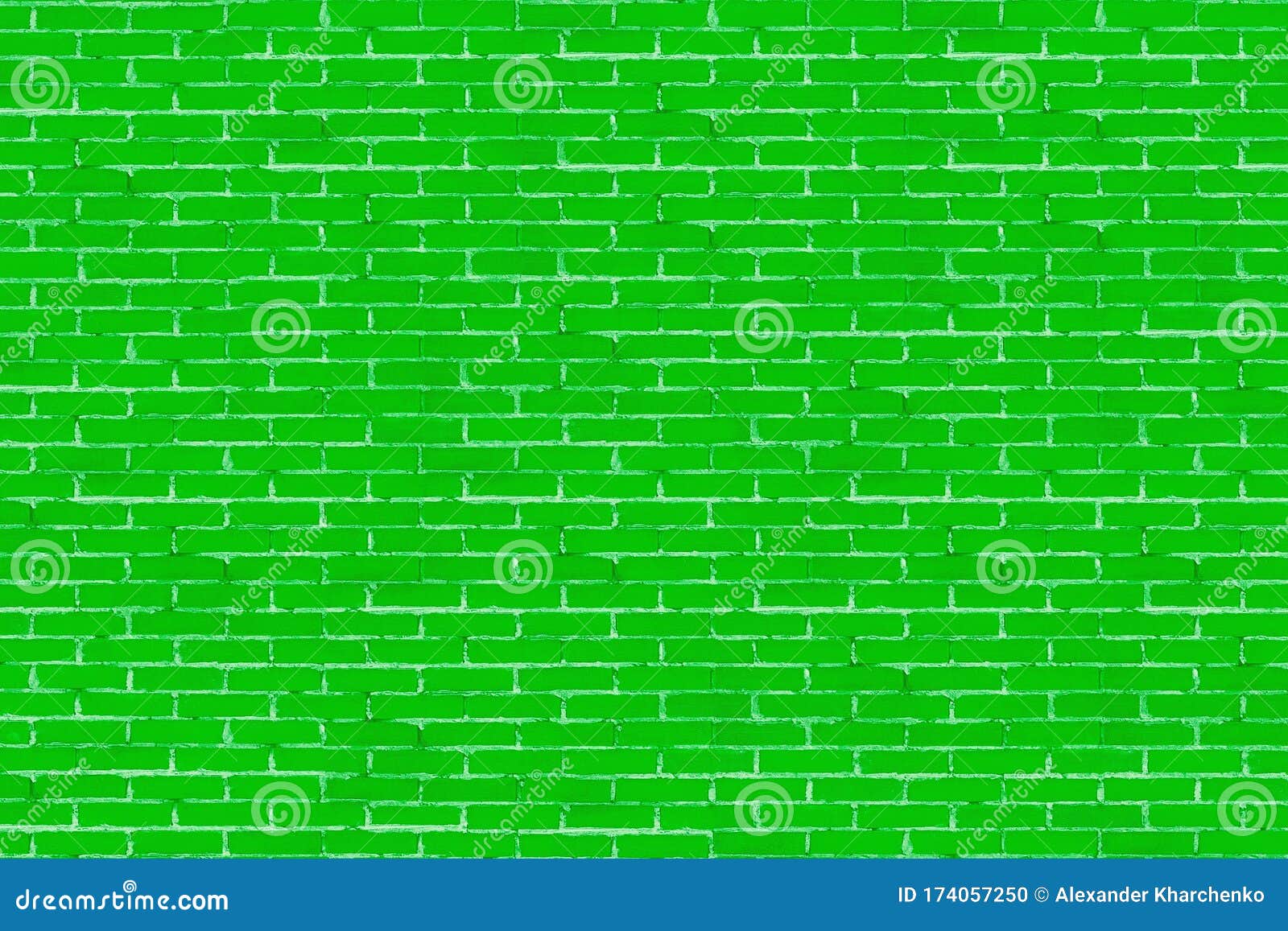 Green Brick Wall Background Texture Stock Illustration - Illustration ...