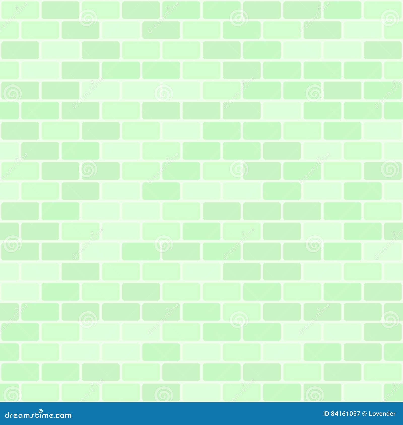 Green Brick Wall Pattern. Seamless Vector Brick Background Stock Vector ...