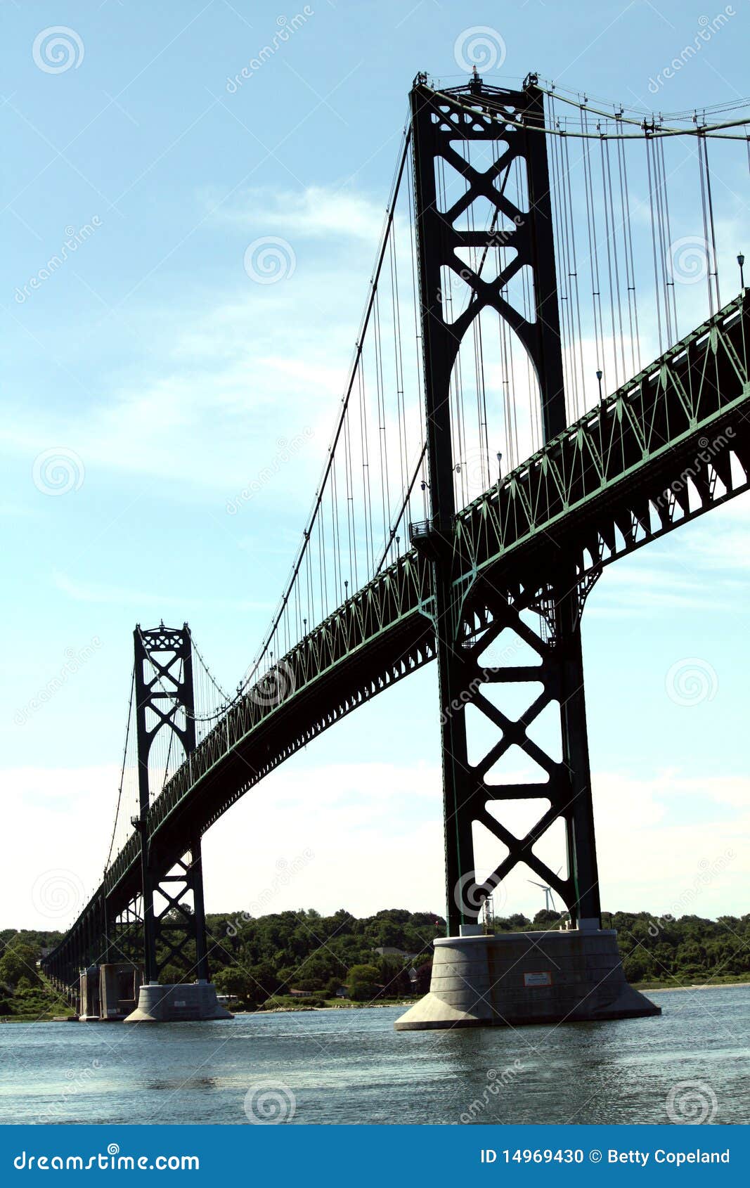 Green bridge stock photo. Image of pilings, passage, suspension - 14969430
