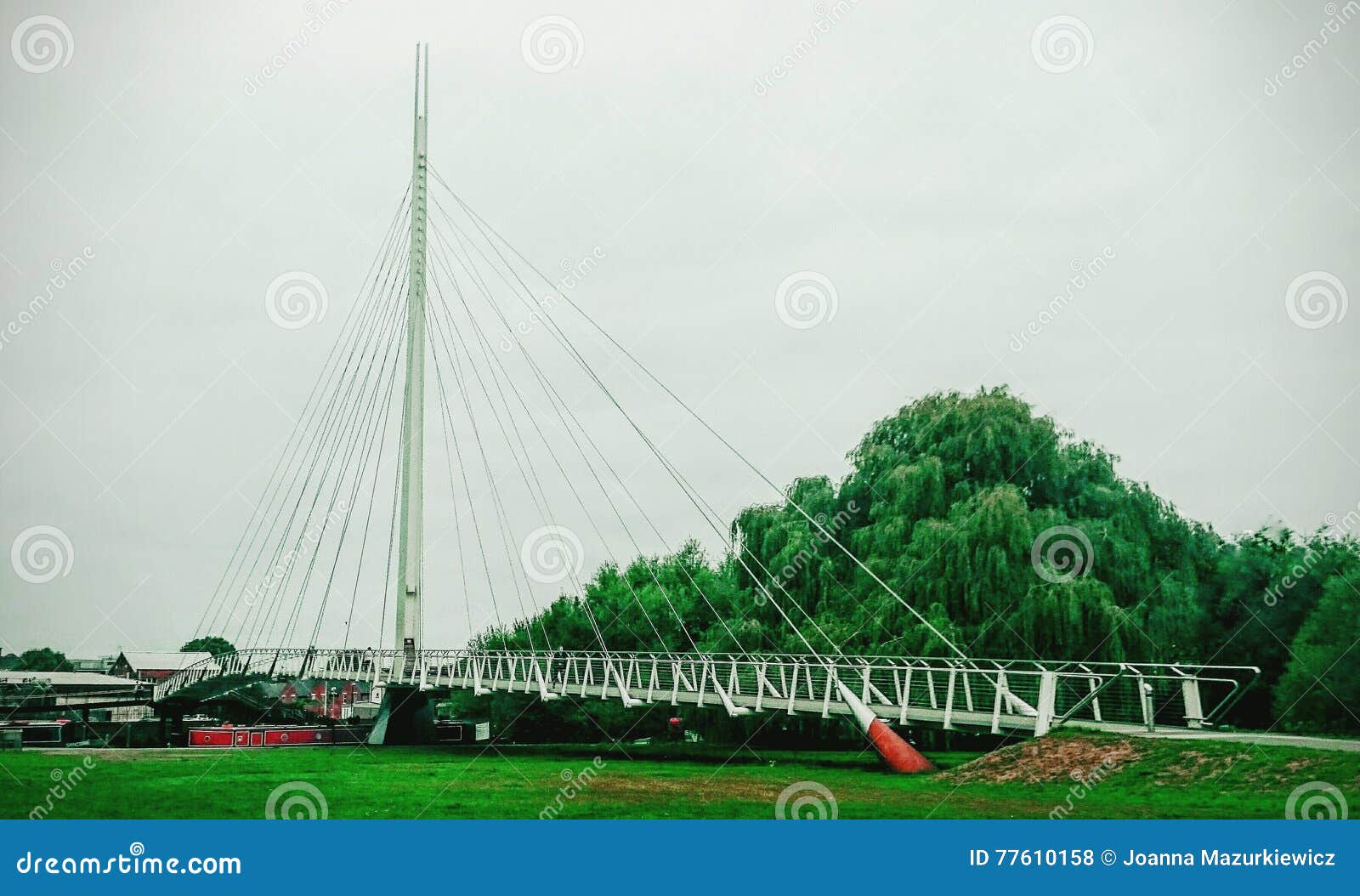 Green bridge editorial stock photo. Image of colorfull - 77610158