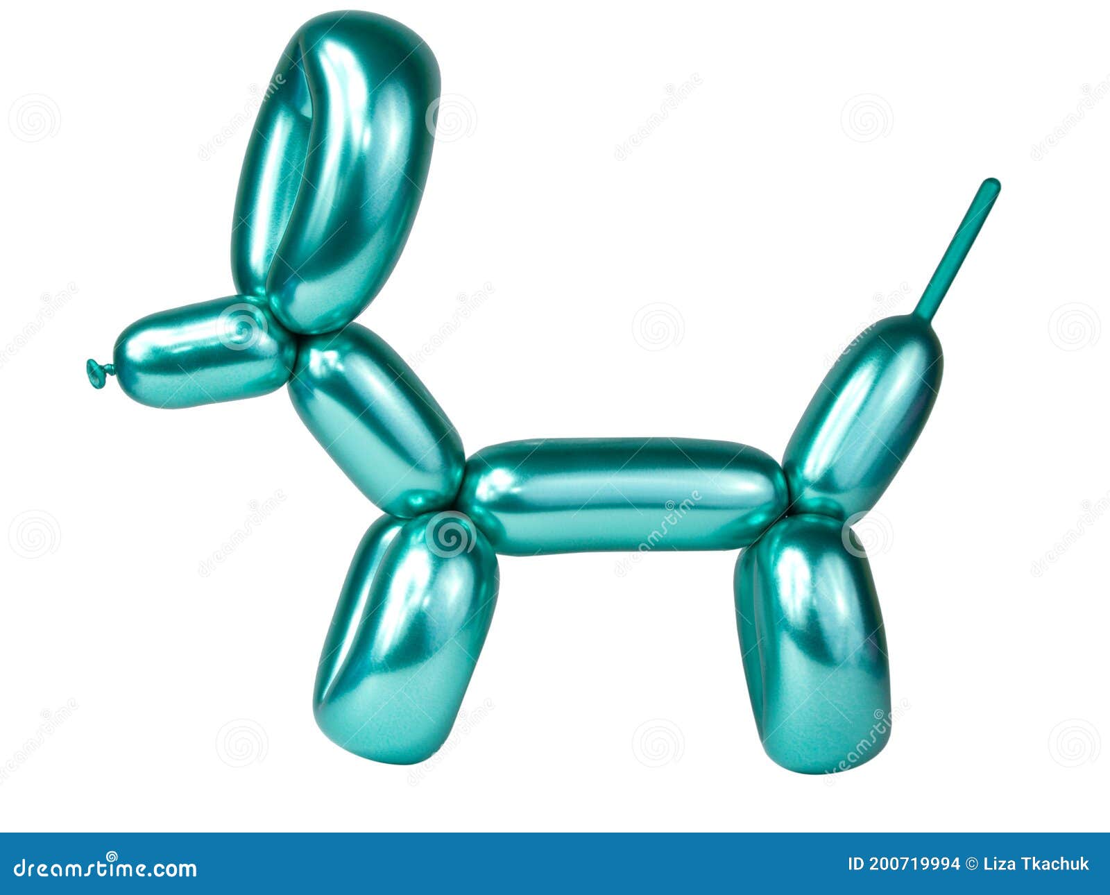 Green Bright Balloon Dog Isolated on the White Stock Photo - Image of ...
