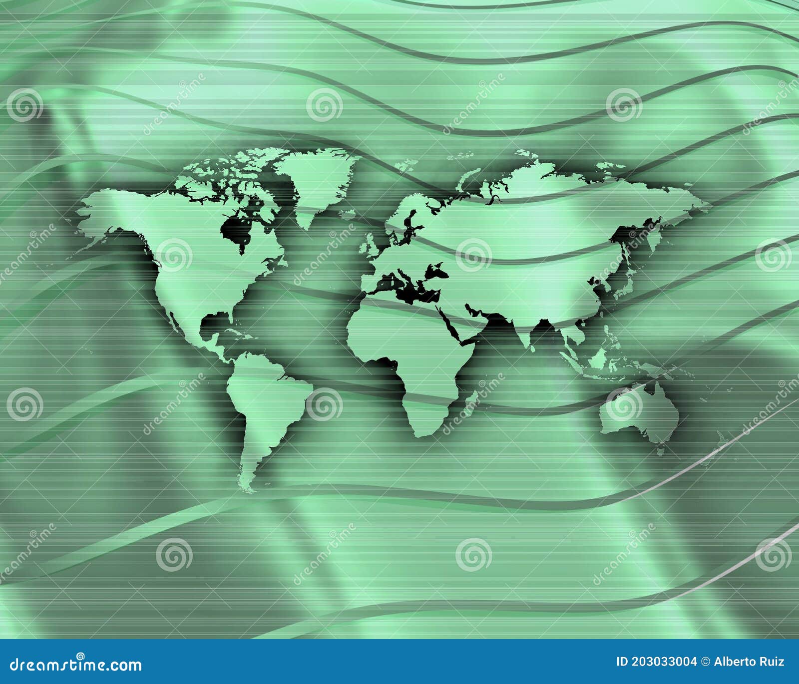 World Map Waves Vector Illustration | CartoonDealer.com #6081000