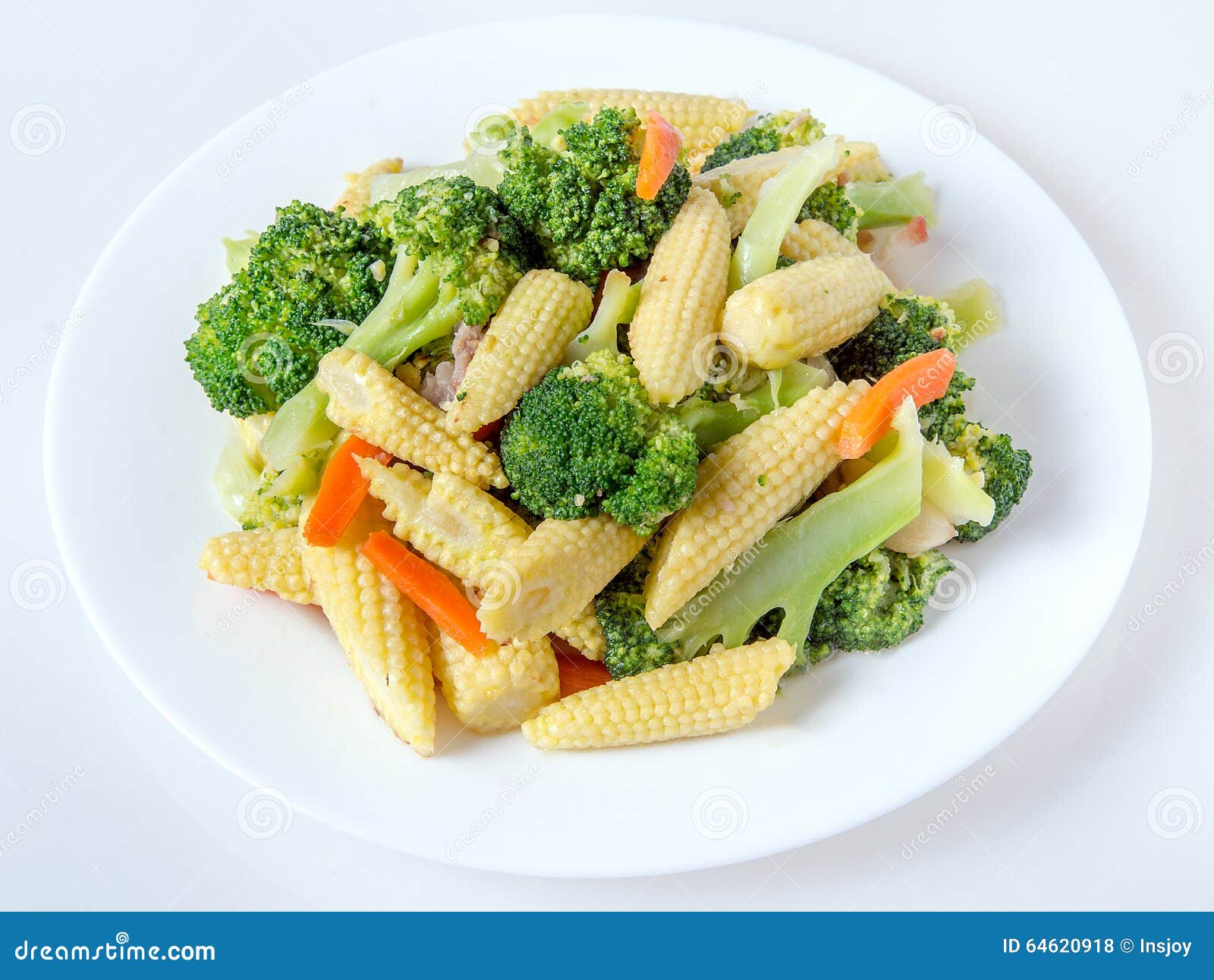 Green Broccoli,baby Corn,carrot Stock Photo - Image of restaurant ...