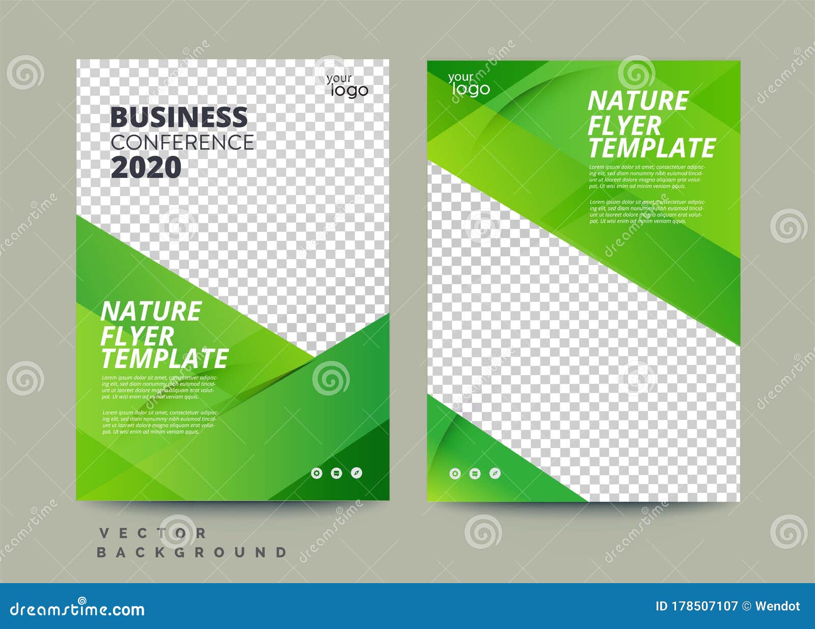 Green Annual Report Brochure Flyer Design Template. Leaflet Cover ...