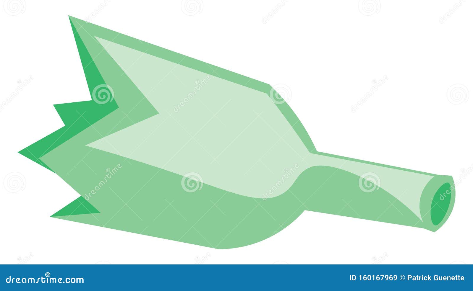A Broken Green Bottle, Vector or Color Illustration Stock Vector ...
