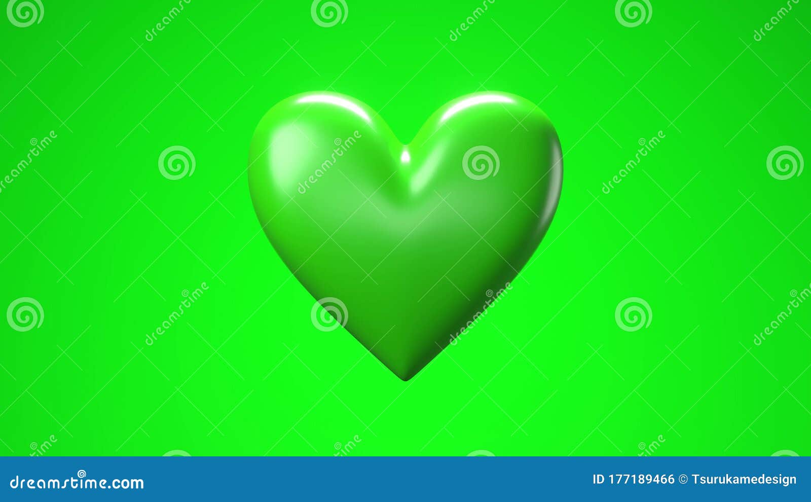 Green Broken Heart Objects in Green Background. Heart Shape Object ...