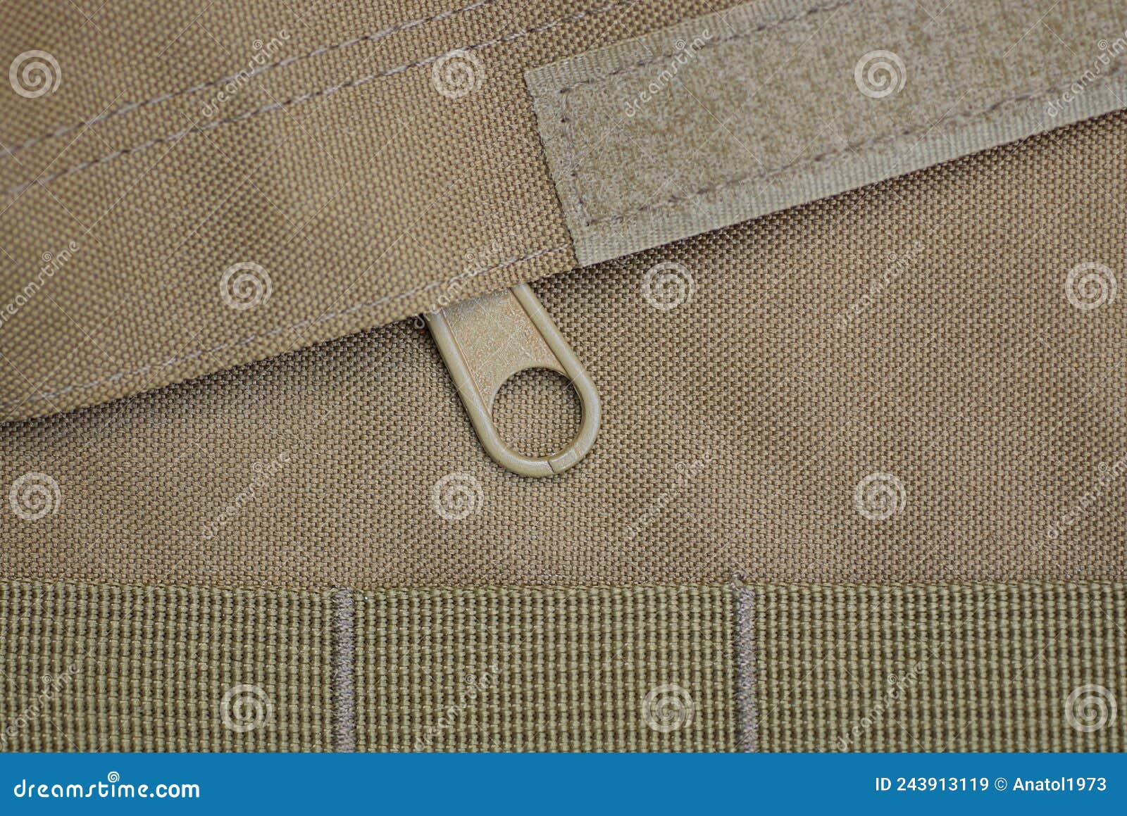 Green Brown Fabric Texture on a Sticky Buckle Stock Image - Image of ...