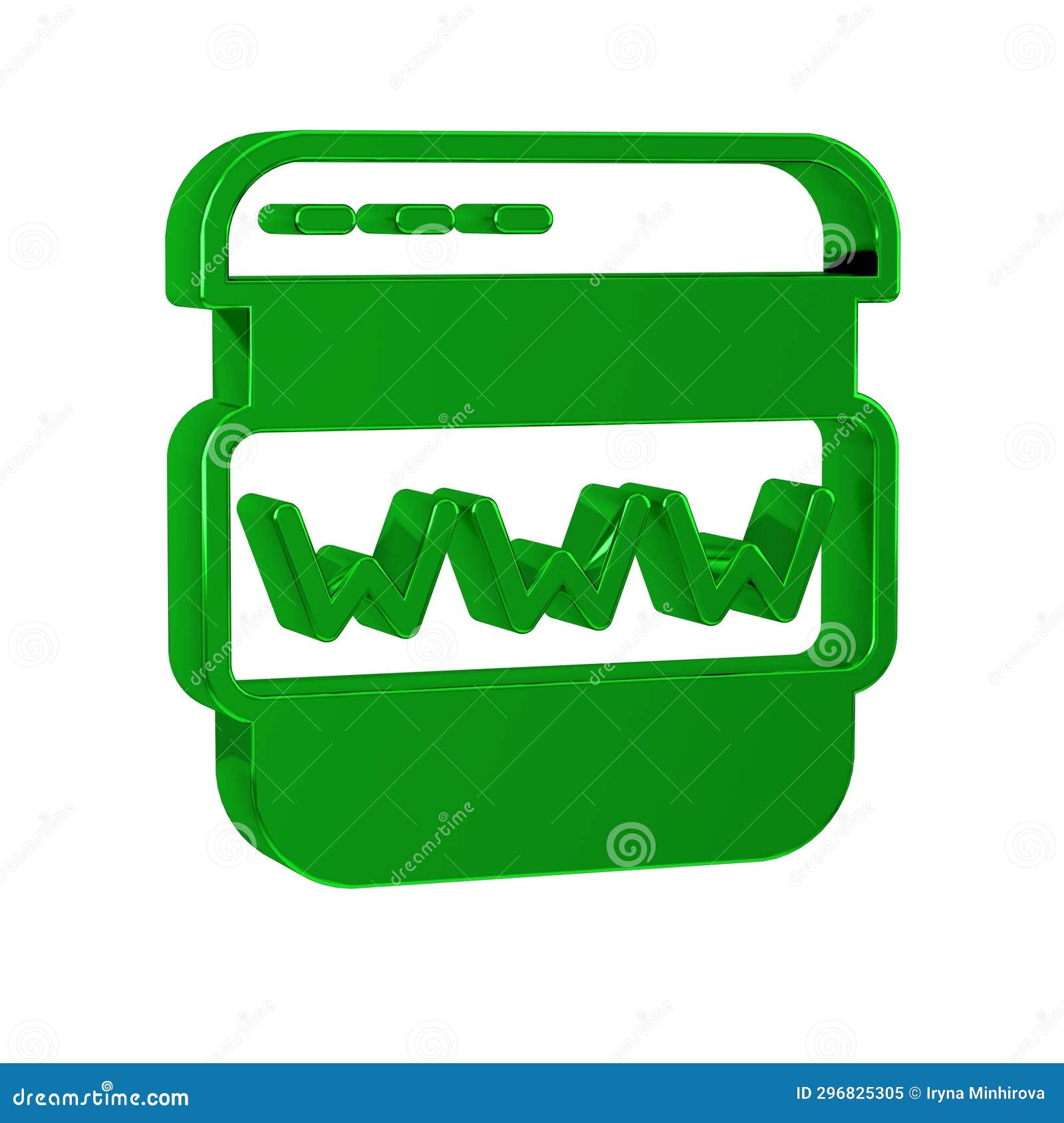 Green Browser With Shield Icon Isolated On Blue Background. Security ...