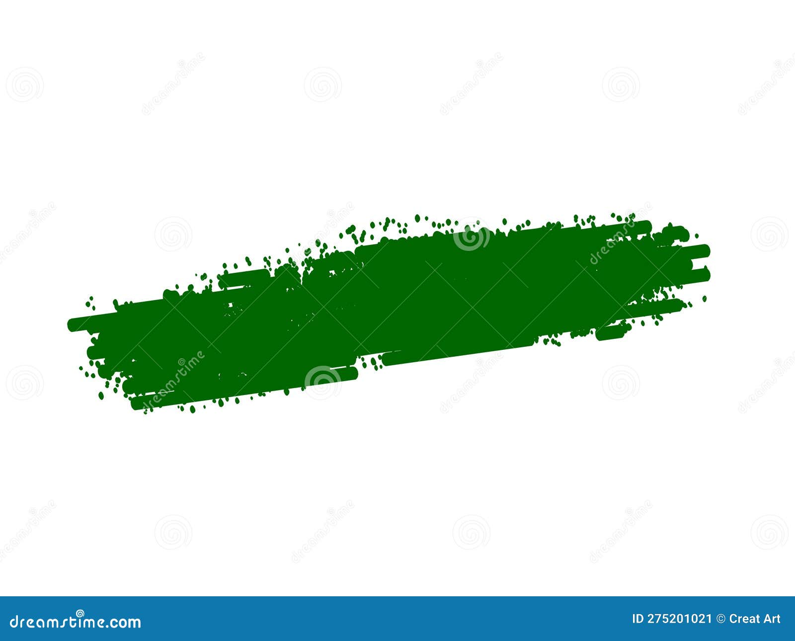Green Brush Strokes On A White Background. White Leaf In Green Paint ...