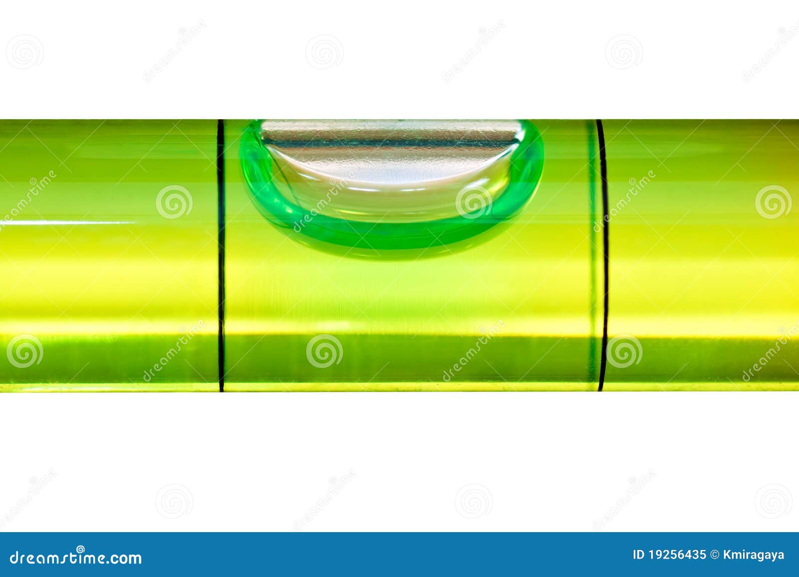 Green Bubble Level Isolated on a White Background Stock Image - Image ...