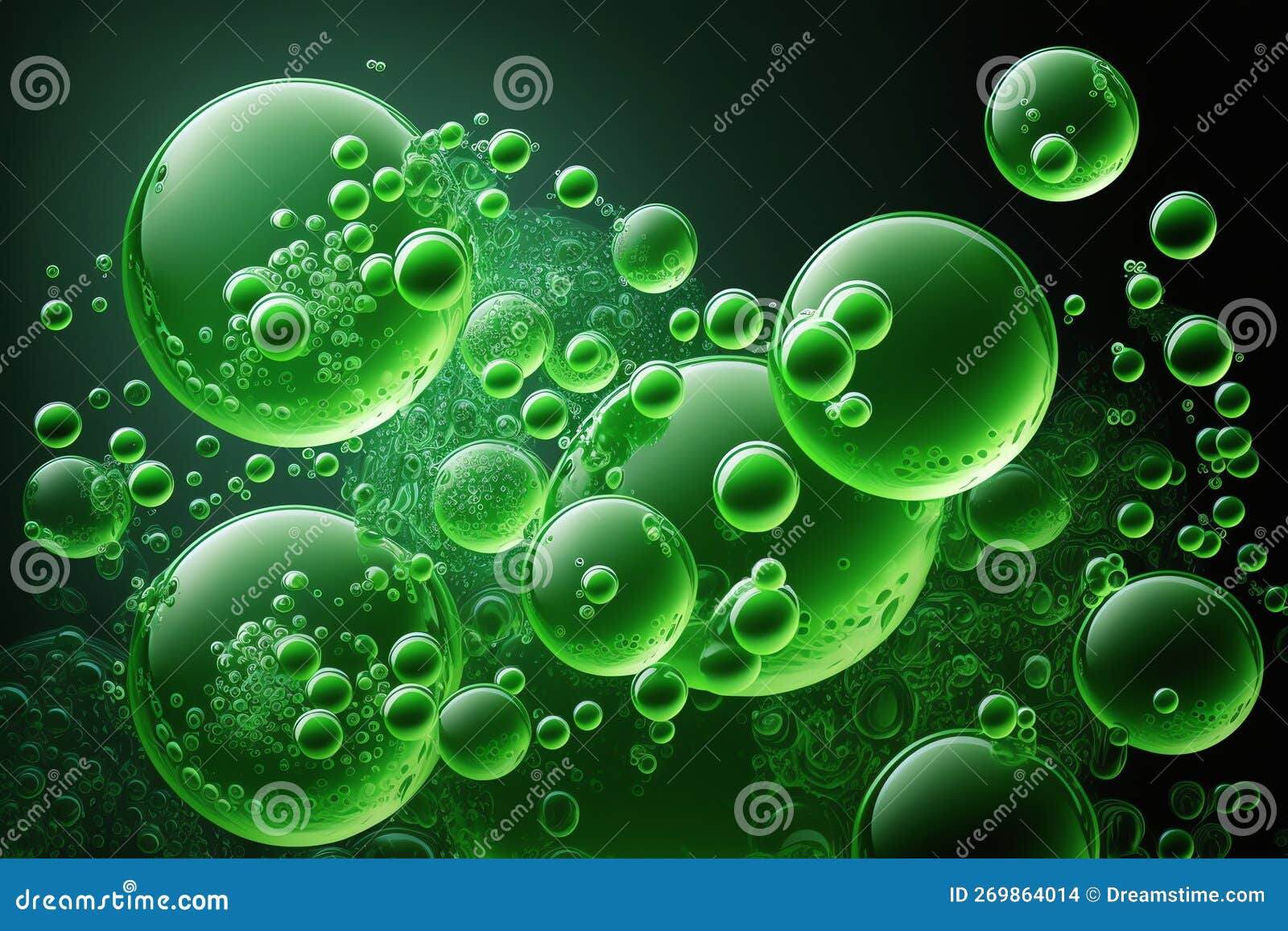 Green Bubbles Background. Color Bubbles. Bubble Background. Generative ...