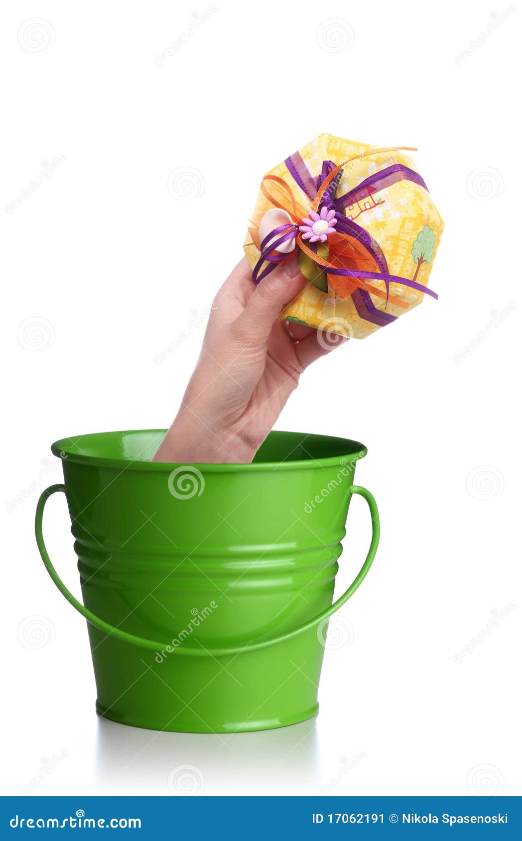 Green bucket stock image. Image of isolated, classic - 17062191