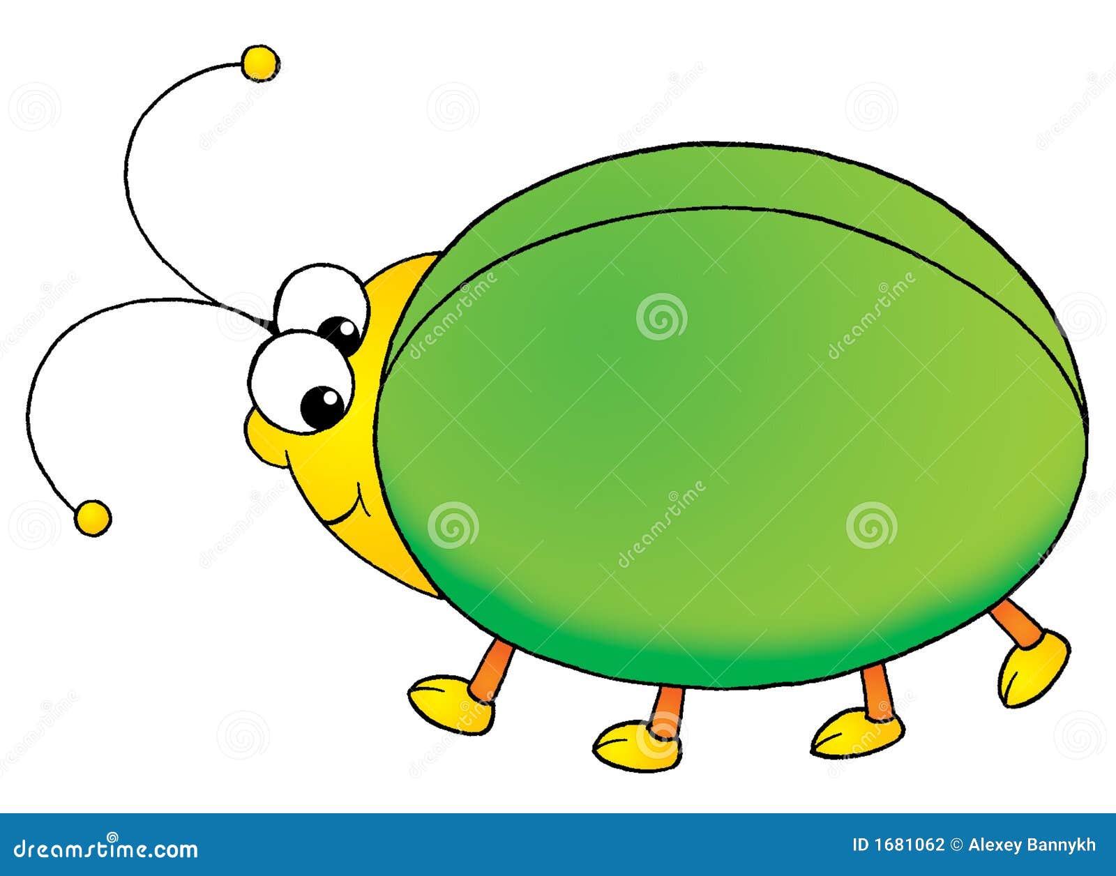 Green bug stock illustration. Illustration of garden, green - 1681062