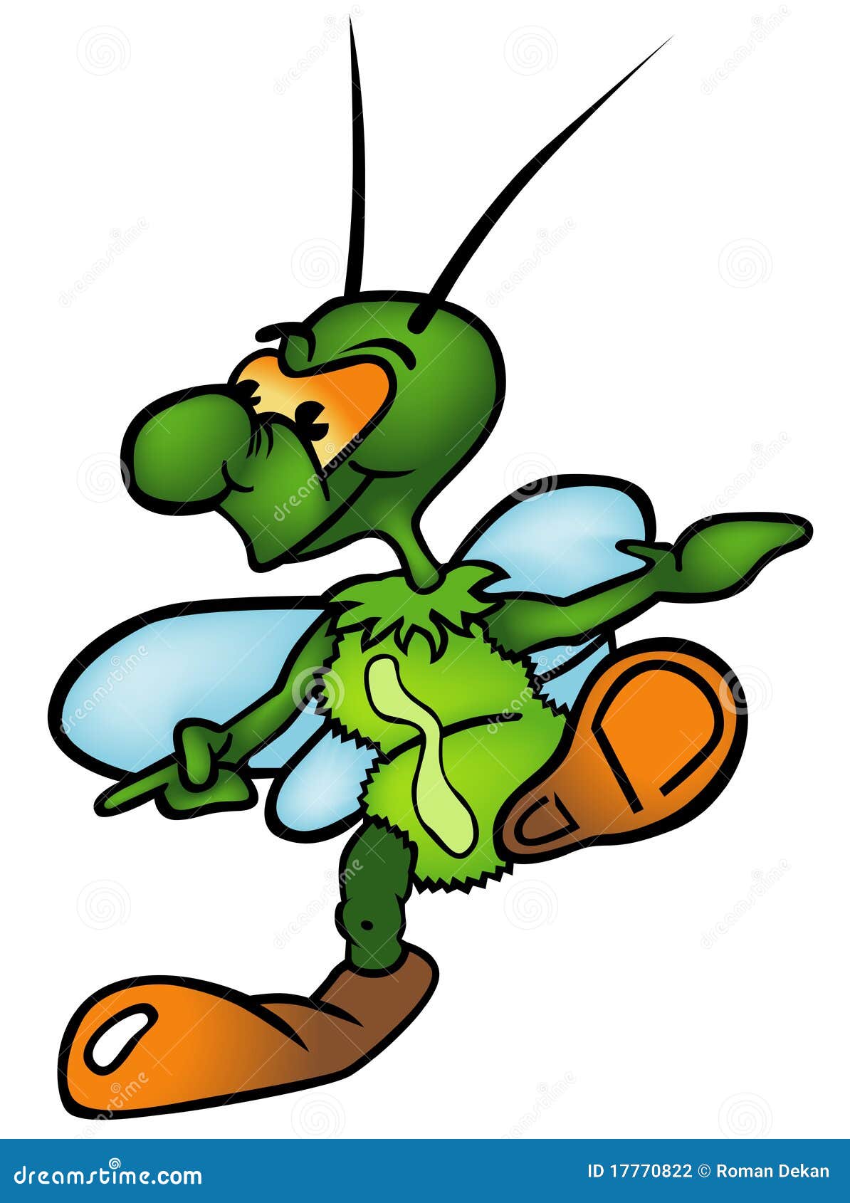 Green Bug stock vector. Illustration of isolated, comic - 17770822
