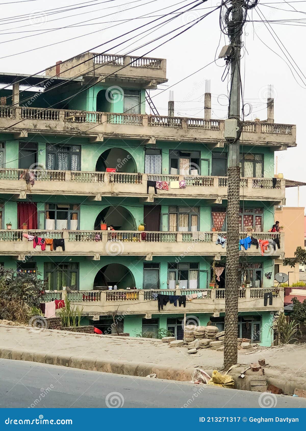 A Big Green Building In Bhubaneswar, Odisha, India Editorial Photo ...