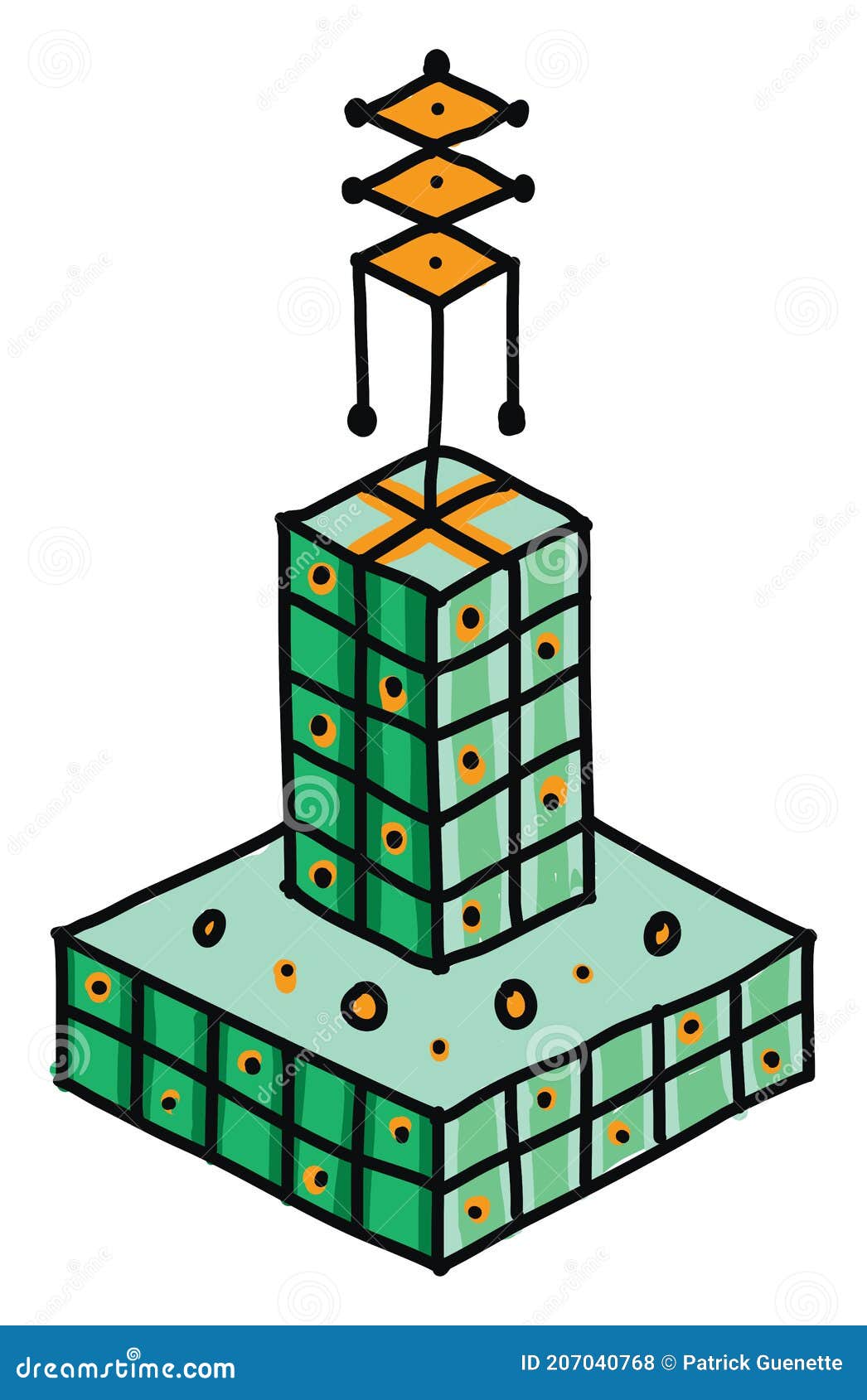 Green Building, Illustration, Vector Stock Vector - Illustration of ...