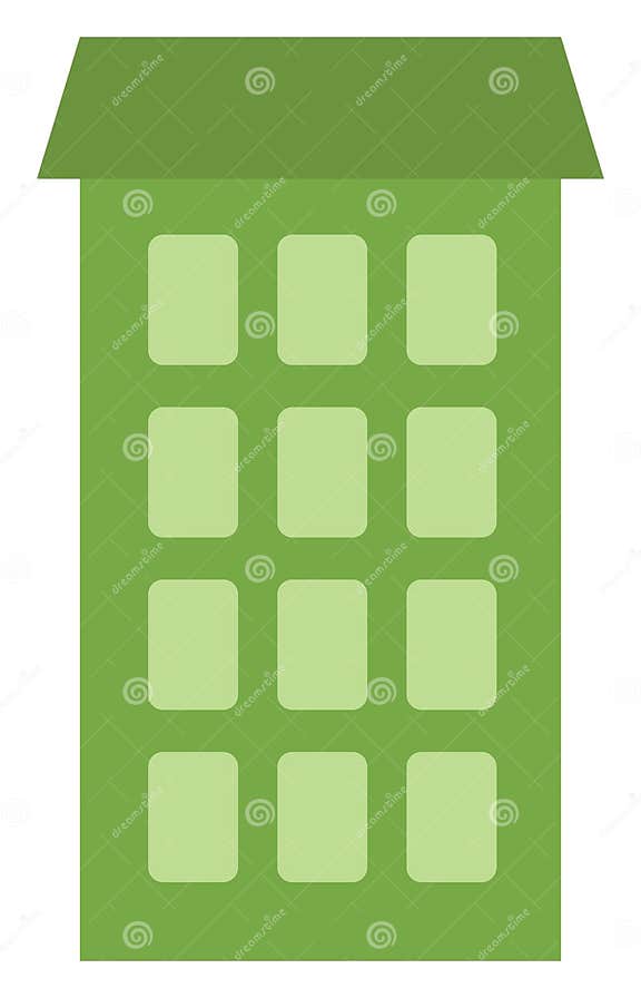 Green building, icon stock vector. Illustration of clean - 260375791