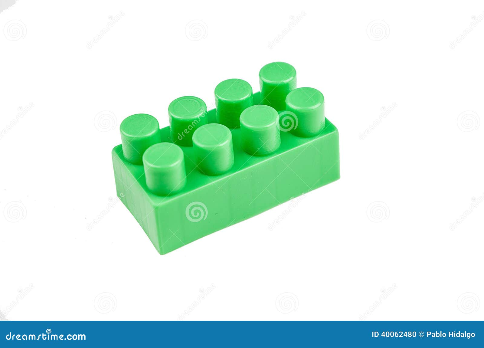 Green Building Lego Block on a White Background Stock Photo - Image of ...