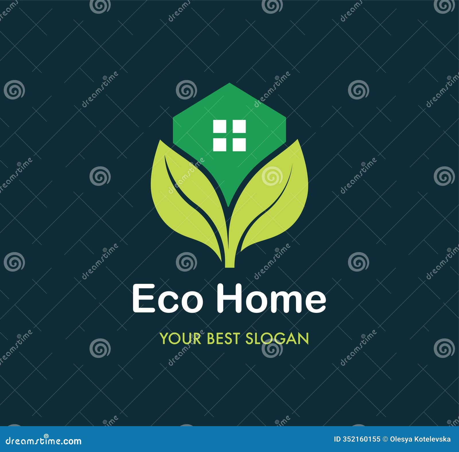 Green Building Logo, Abstract Leaf in House Design for Eco Projects ...