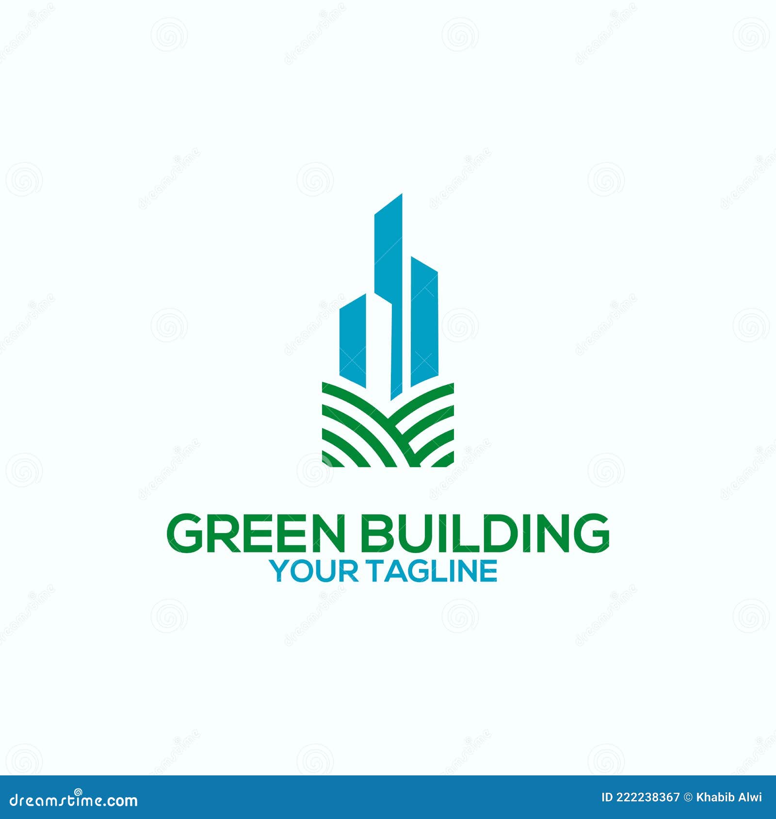 Green Building Logo Eco Friendly Stock Vector - Illustration of blue ...