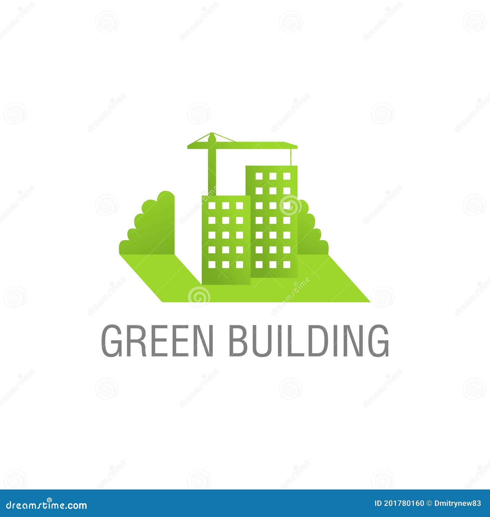 Green building logo stock vector. Illustration of graphic - 201780160