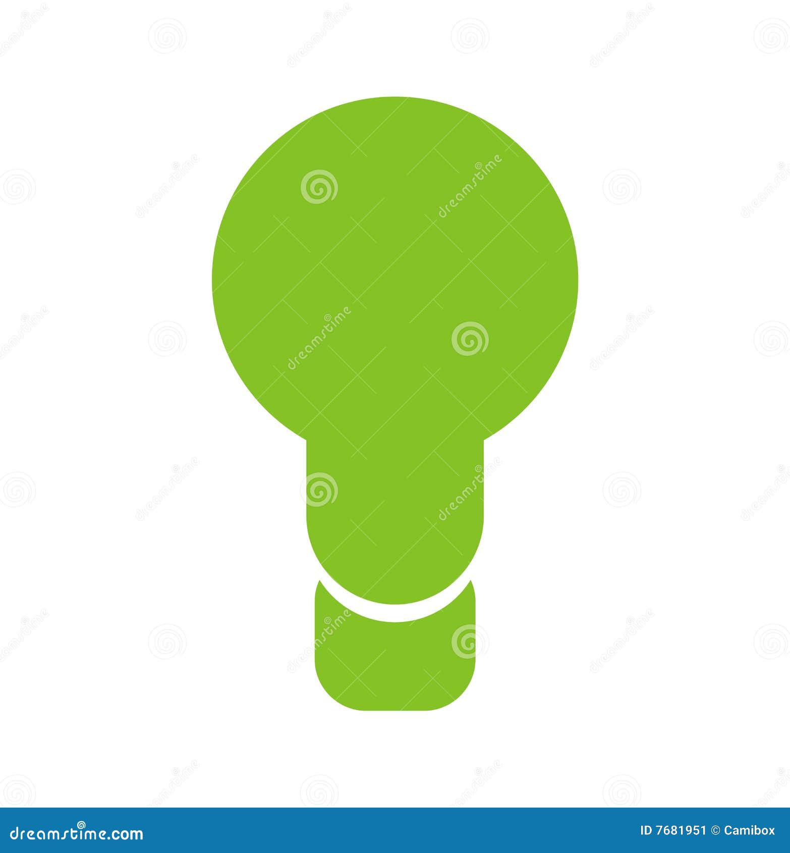Green bulb stock vector. Illustration of imagination, lighting - 7681951