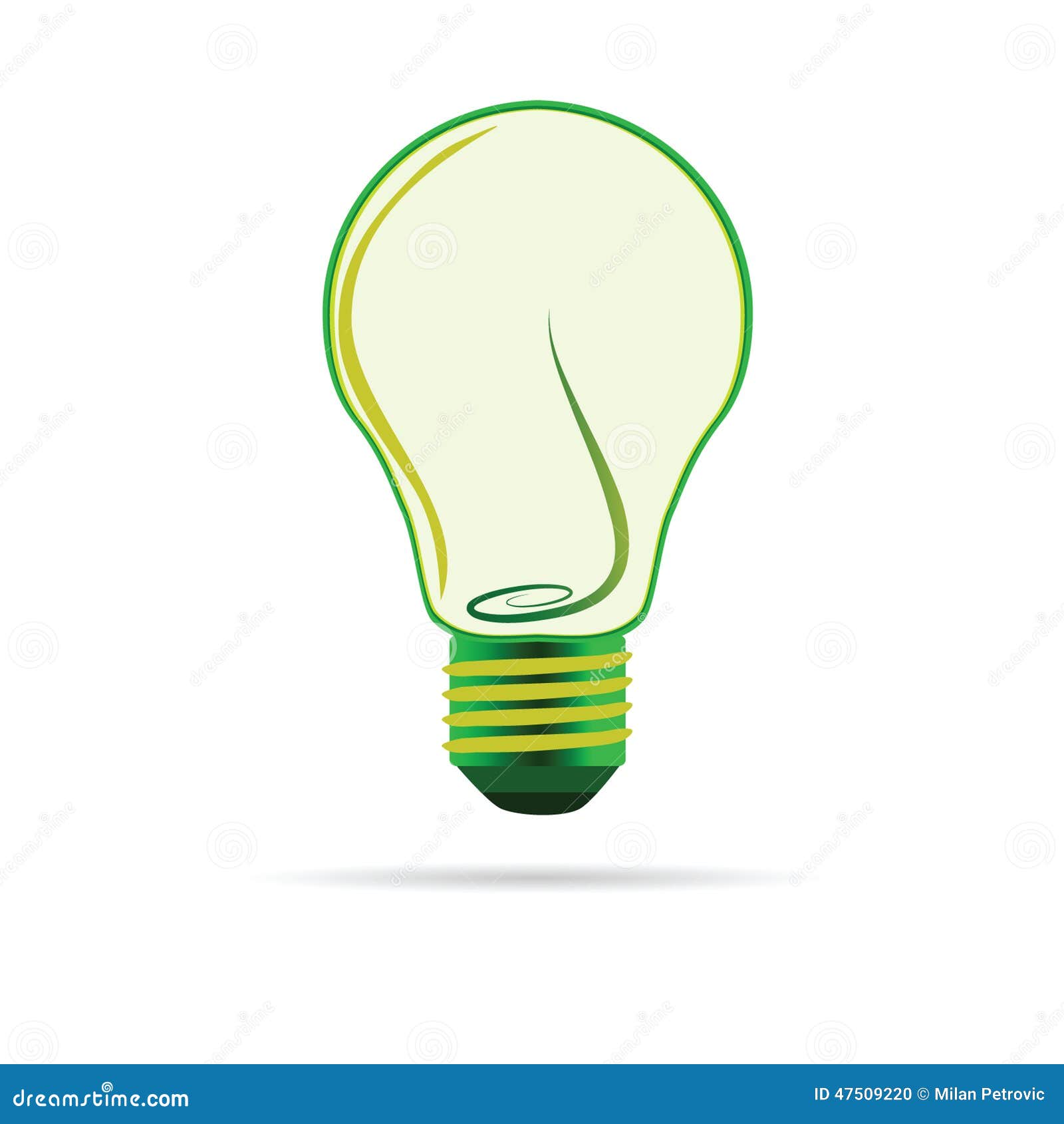Green Bulb Vector Illustartion Stock Vector - Illustration of light ...