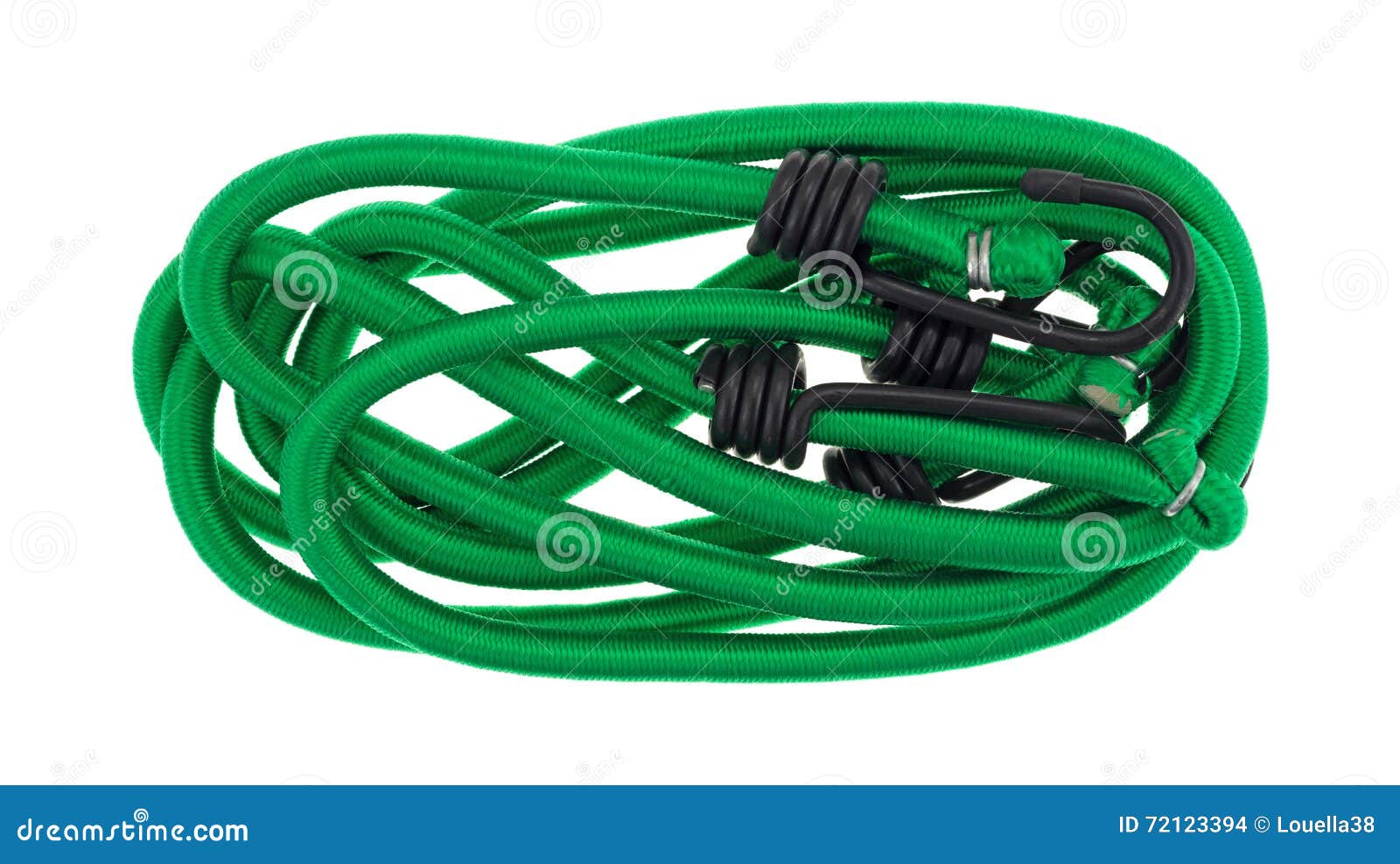 Green Bungee Cords on a White Background Stock Photo - Image of ...