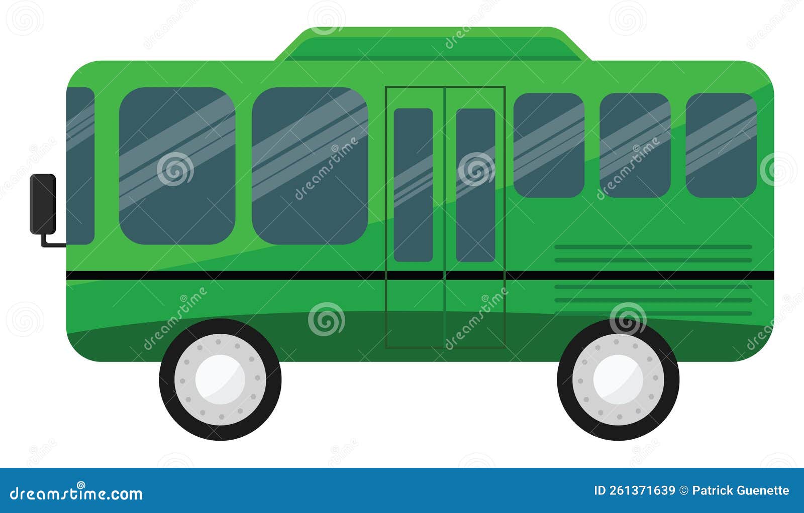 Green bus, icon stock vector. Illustration of tourist - 261371639