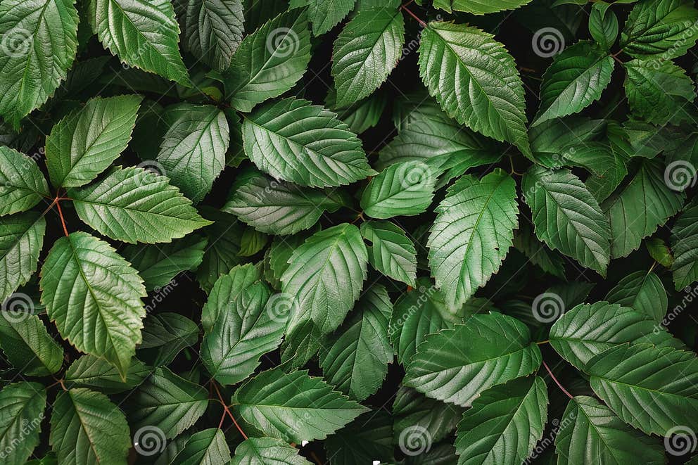 Green Bush Foliage Backdrop with Intricate Light and Shadow Pattern for ...