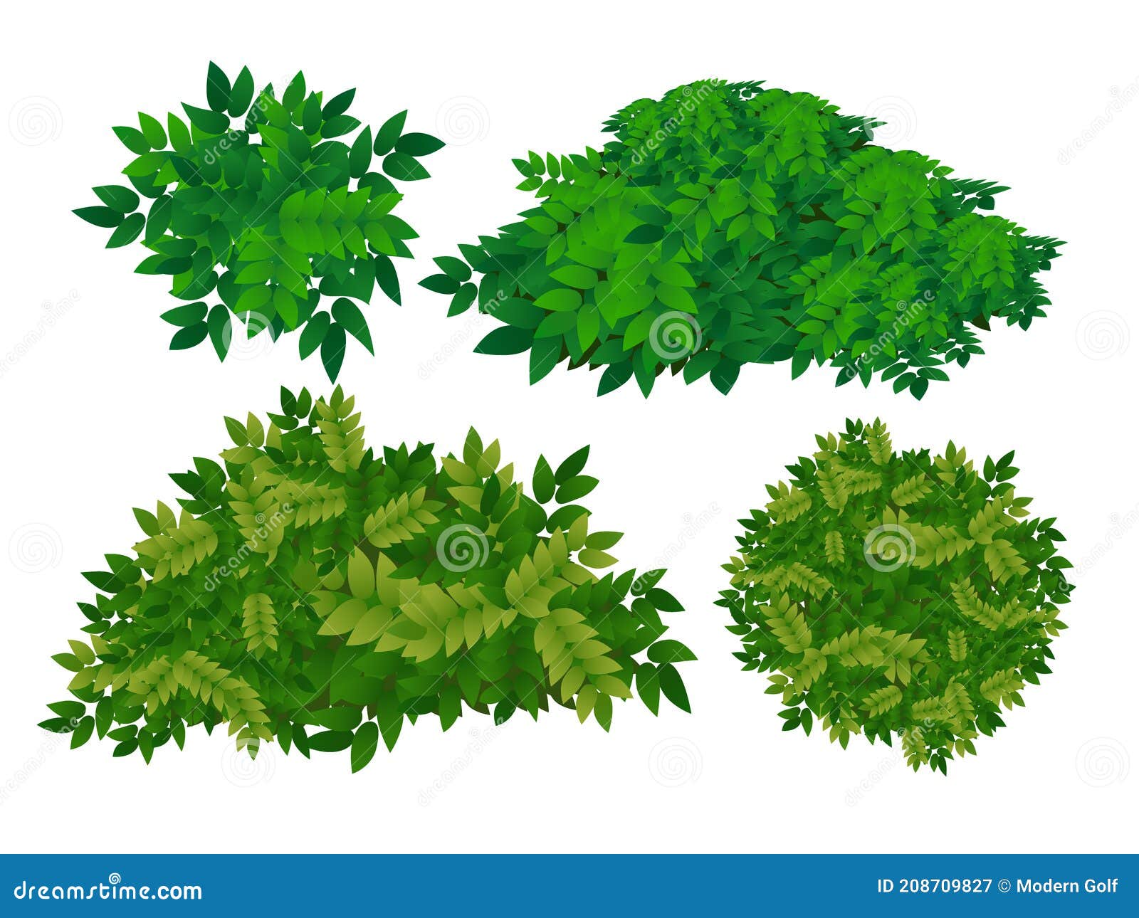Green Bush Vector on White Background . Stock Vector - Illustration of ...