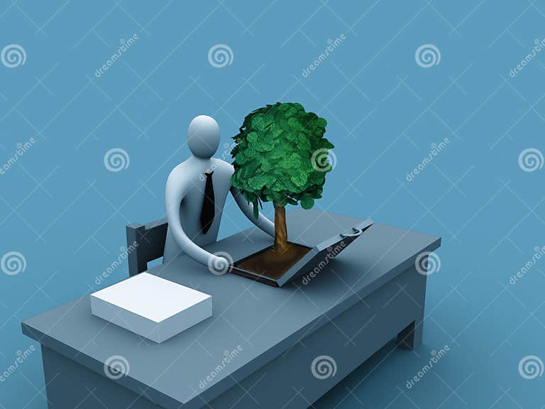 Green business stock illustration. Illustration of briefcase - 101356