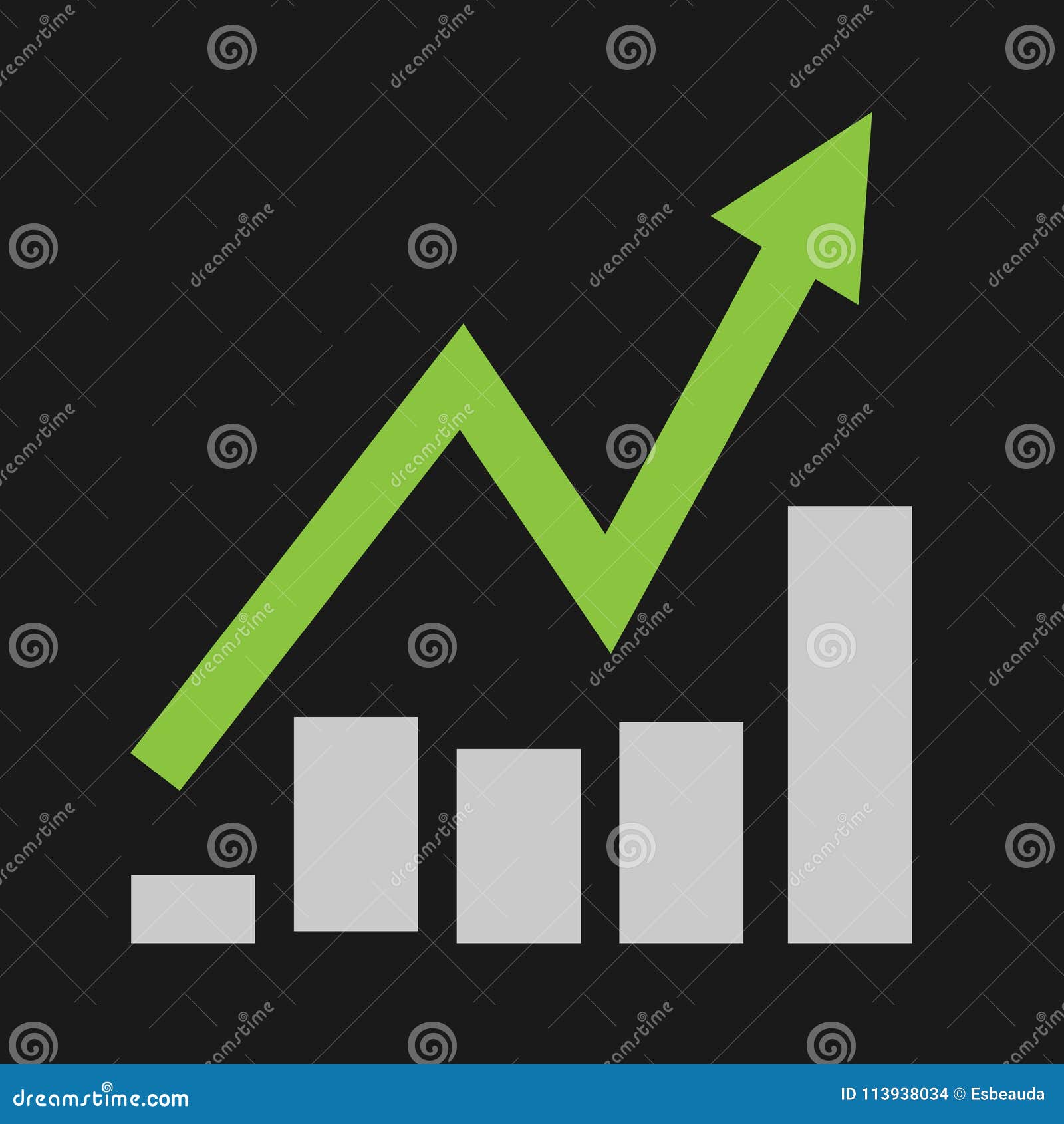Green Business Arrow Going Up Stock Vector - Illustration of arrow ...