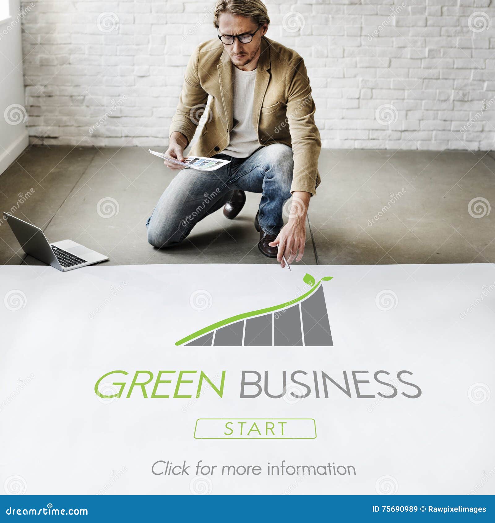 Green Business Conservation Responsibility Eco Concept Stock Image ...