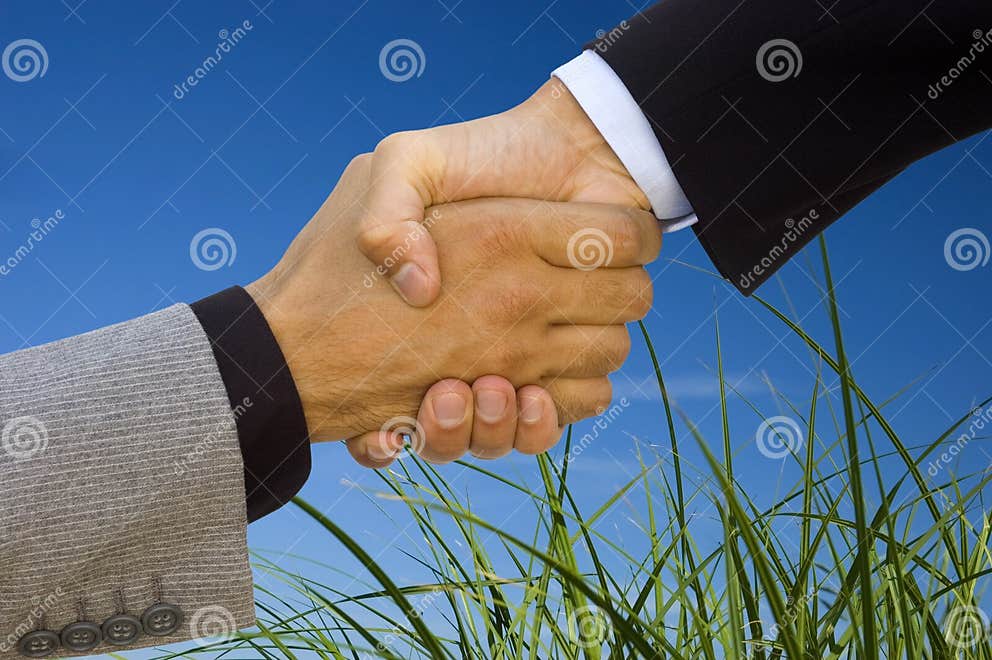 Green business handshake stock photo. Image of consent - 4567714