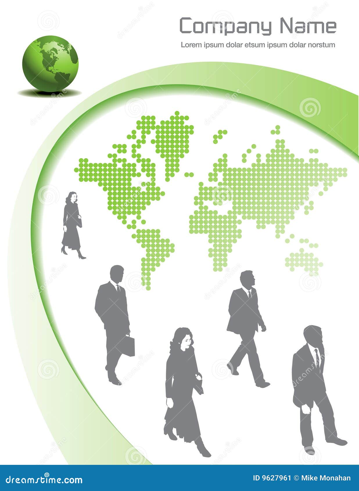 Green Business Illustration Stock Vector - Illustration of workforce ...