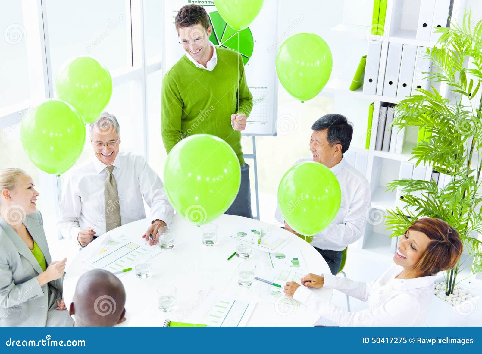 Green Business Meeting Office Concept Stock Image - Image of ideas ...