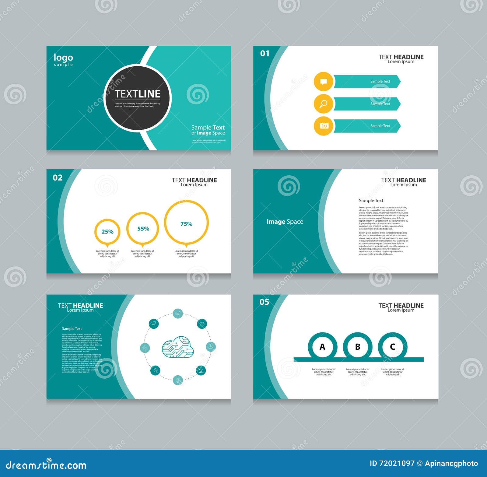 Green Business Presentation Template Stock Vector - Illustration of ...