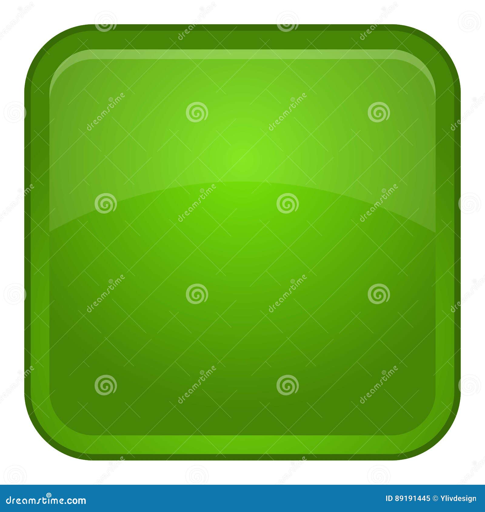 Green Button Icon, Cartoon Style Stock Vector - Illustration of hand ...